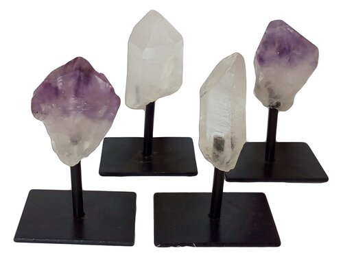 CLUSTERS AND POINTS ON METAL STANDS - Nativa Gems - Wholesale | Mineral ...